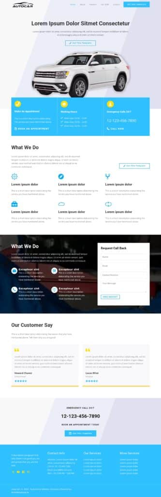 Automotive Website Template – Automotive Website Template By ...
